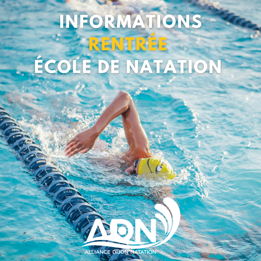 Informations rentrée école de nage - Alliance Dijon Natation